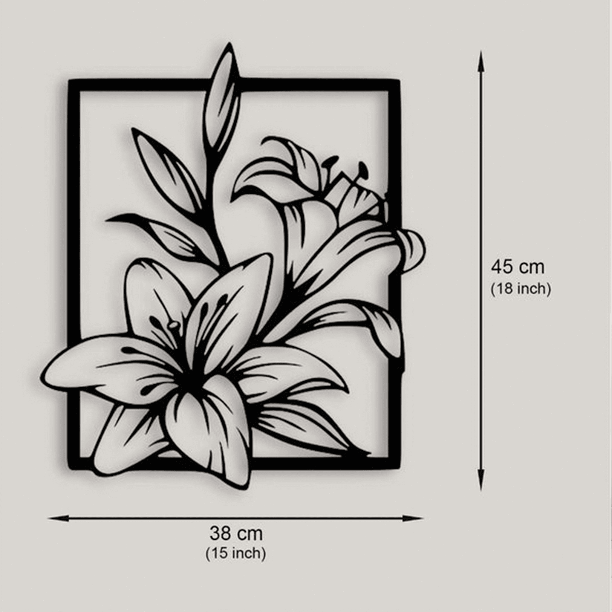 Flower Pattern Metal Wall Art
