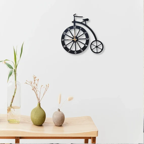 Cycle Shaped Metal Wall Clock
