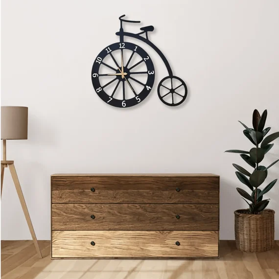 Cycle Shaped Metal Wall Clock