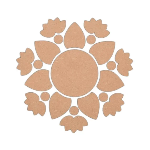 Lotus Design MDF Rangoli Cutouts