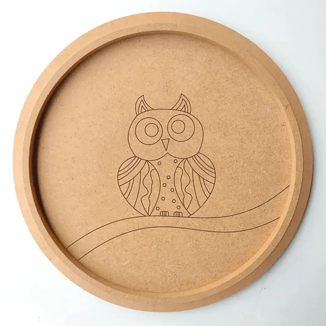 MDF Pre Marked Round owl