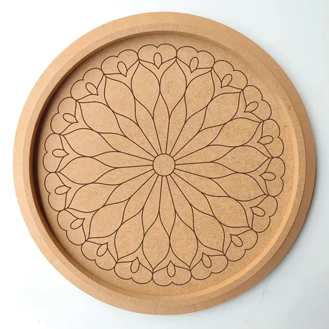 MDF Pre Marked Round Mandala Art